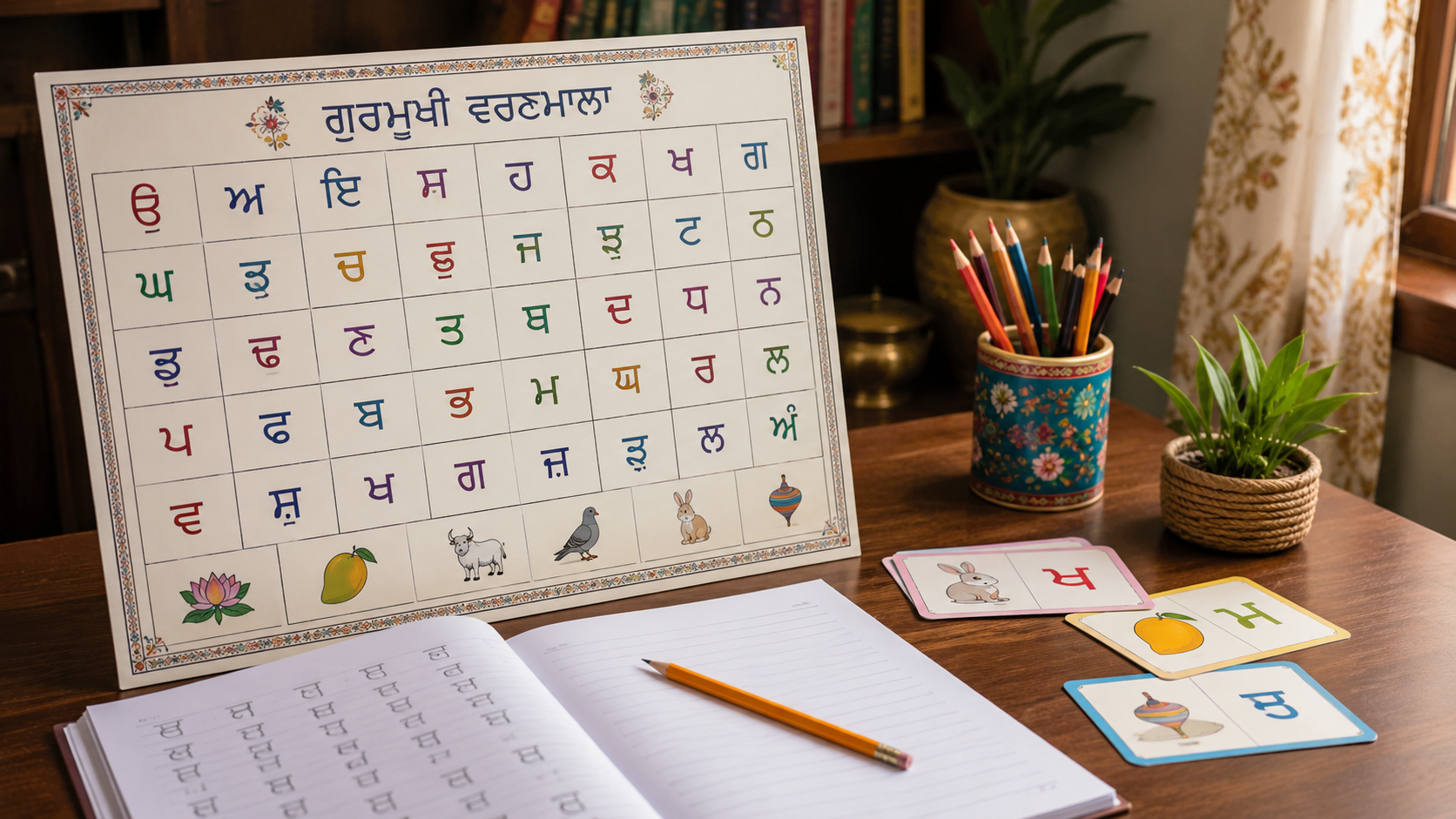 Punjabi Chart: Punjabi Varnmala, Gurmukhi Alphabet, Matra and Hindi ...